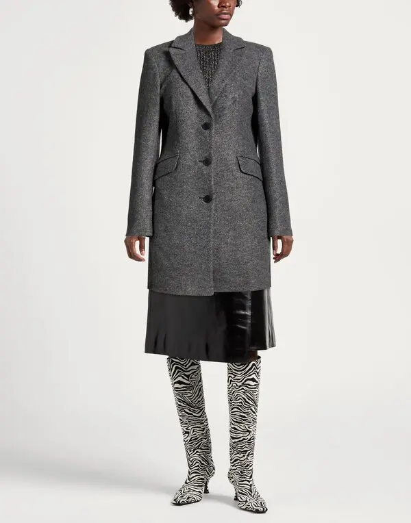SILVIAN HEACH Single-breasted Felt Coat - Charcoal