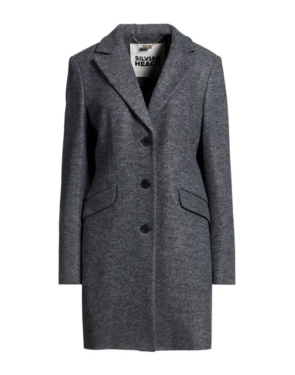 SILVIAN HEACH Polyester Single-breasted Coat - Grey