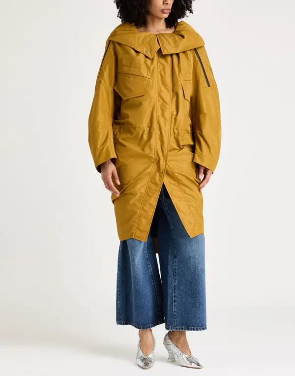 Khrisjoy Mustard Polyester Overcoat