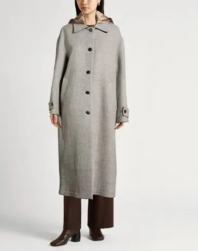 ALYSI Single-breasted Virgin Wool Blend Coat