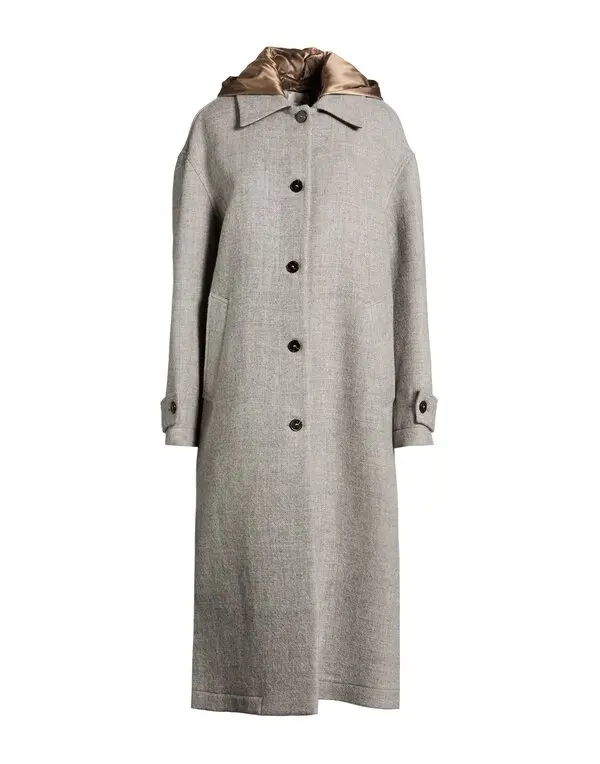ALYSI Single-breasted Virgin Wool Blend Coat