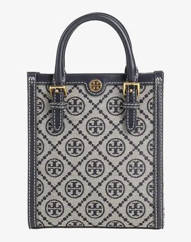 Tory Burch Jacquard And Leather Handbag