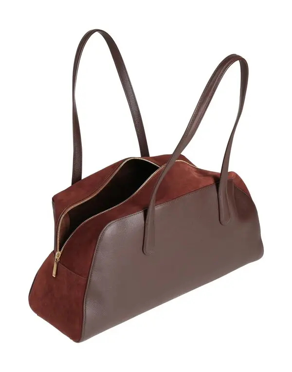 MANSUR GAVRIEL Large Helios Handbag In Chocolate Leather