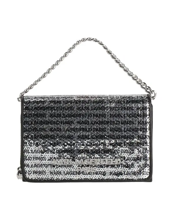 Karl Lagerfeld Sequined Handbag With Logo Detail