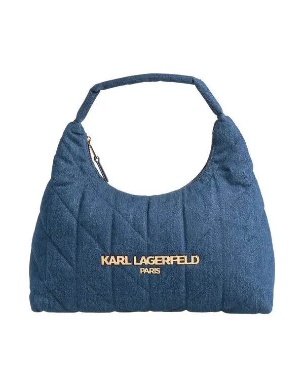 Karl Lagerfeld Quilted Denim Hobo Bag