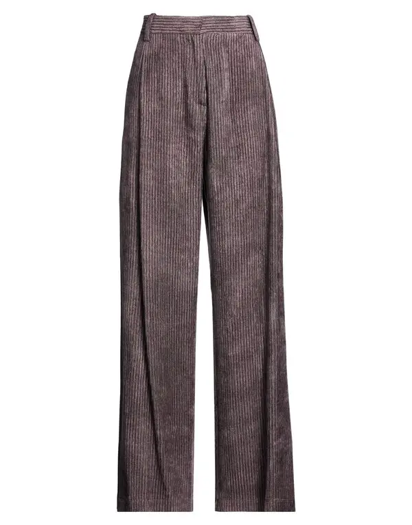 ALYSI Viscose Wide-leg Pants - Plum