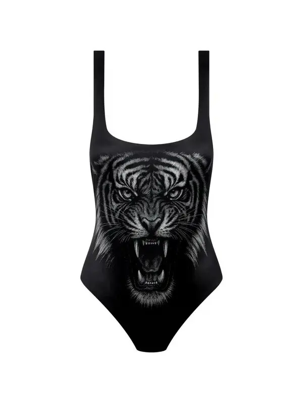 MAISON CLOSE Tiger Safari Swimsuit - Black