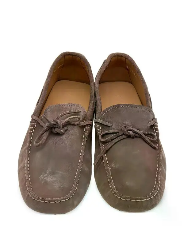TOD'S Suede Bow Loafers