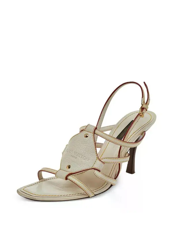 LOUIS VUITTON 95mm Contrast Stitch Heeled Sandals