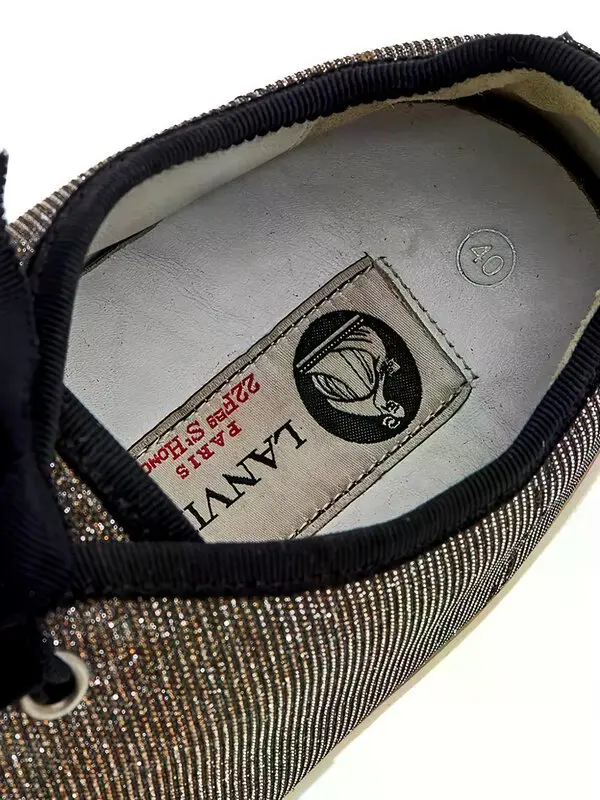 LANVIN Metallic Glitter Low-top Sneakers