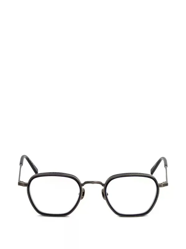 Matsuda Engraved Geometric-frame Eyeglasses - Blue
