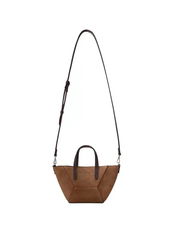 Brunello Cucinelli Leather Panelled Tote Bag - Brown