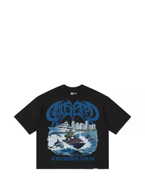 GODSPEED Wave Runner Graphic-print T-shirt - Black