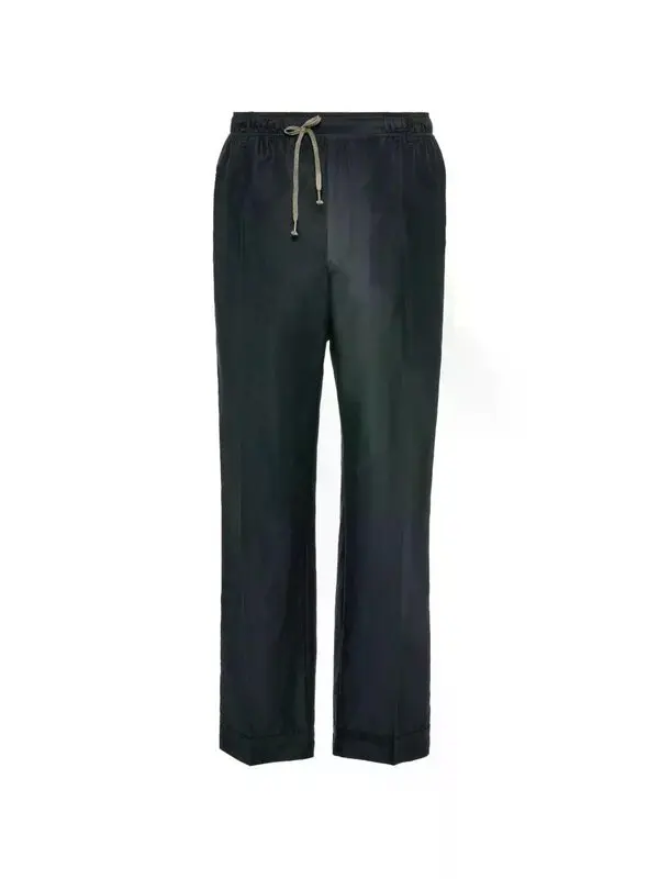 MAISON MARGIELA Cotton Drawstring Straight-leg Trousers