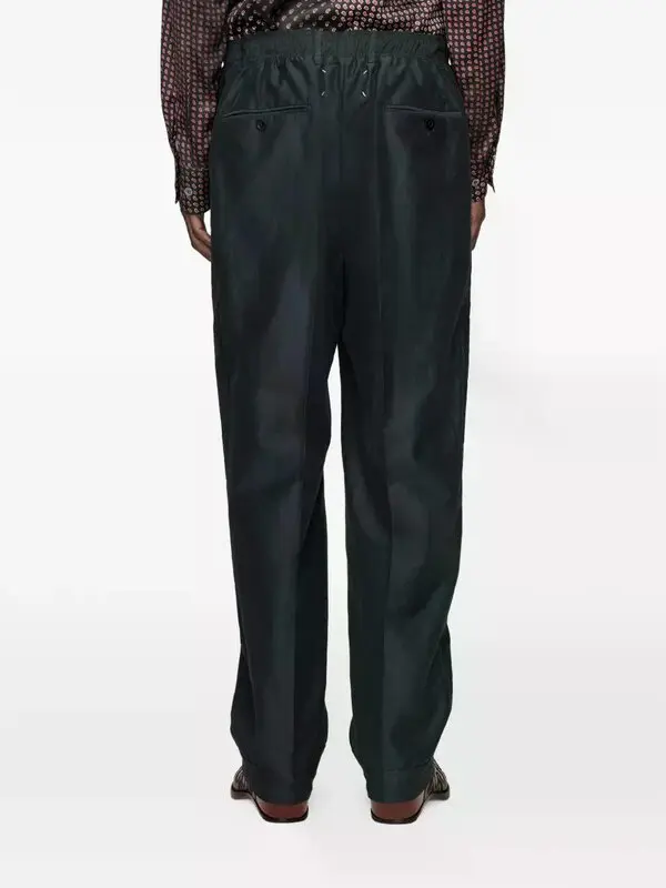 MAISON MARGIELA Cotton Drawstring Straight-leg Trousers