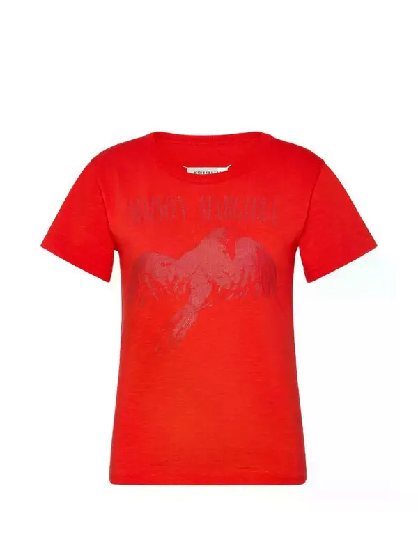 MAISON MARGIELA Cotton T-shirt With Bird Motif