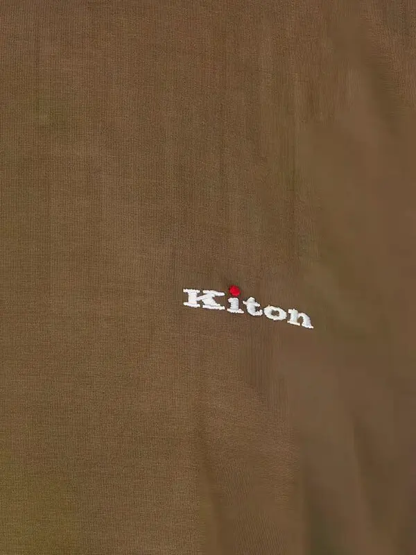 Kiton Logo-embroidered T-shirt