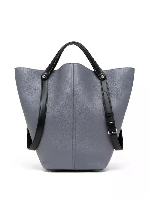 MAISON MARGIELA Pebbled Leather Trapezoid Tote Bag
