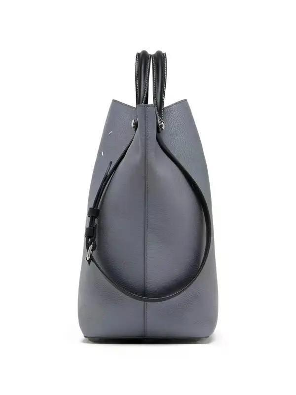 MAISON MARGIELA Pebbled Leather Trapezoid Tote Bag