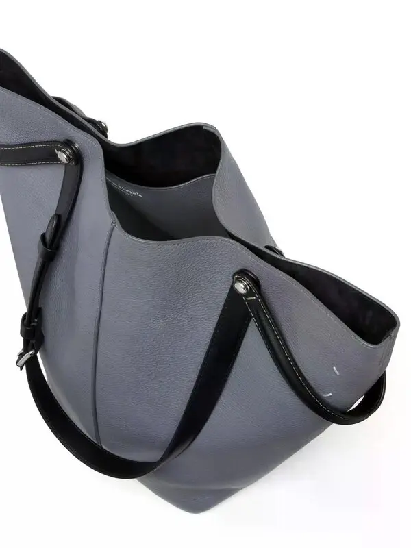 MAISON MARGIELA Pebbled Leather Trapezoid Tote Bag