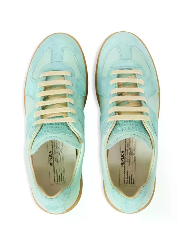 MAISON MARGIELA Replica Suede-panelled Sneakers - Blue