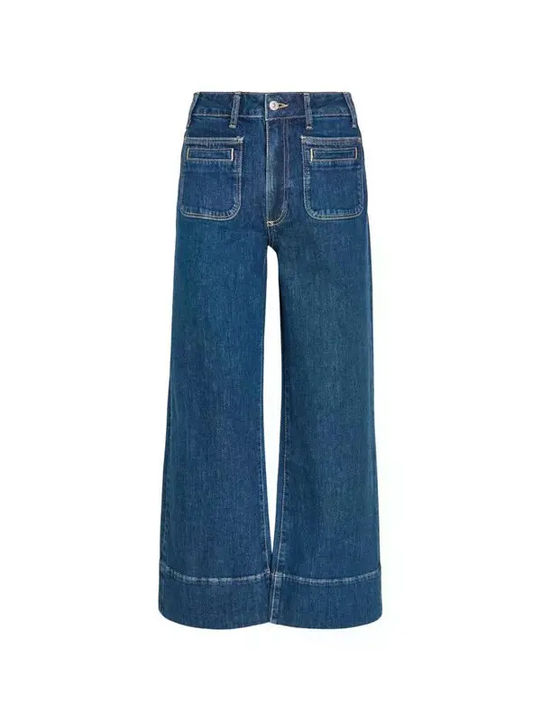 Paige Vanessa Patch-pocket Wide-leg Jeans