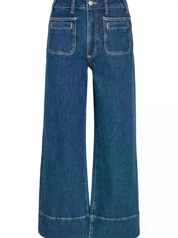 Paige Vanessa Patch-pocket Wide-leg Jeans