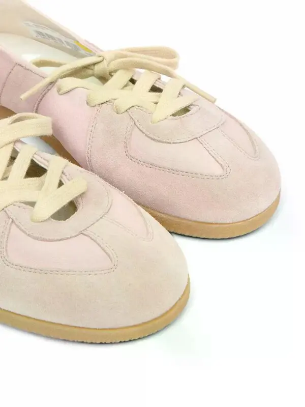 MAISON MARGIELA Replica Panelled Leather And Suede Sneakers - Pink