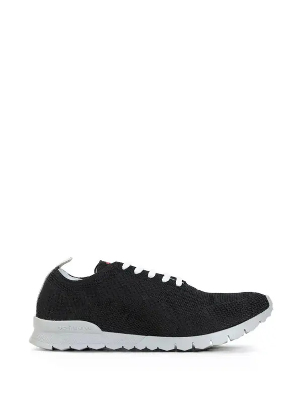 Kiton Knit Lace-up Sneakers - Black