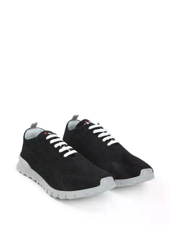 Kiton Knit Lace-up Sneakers - Black
