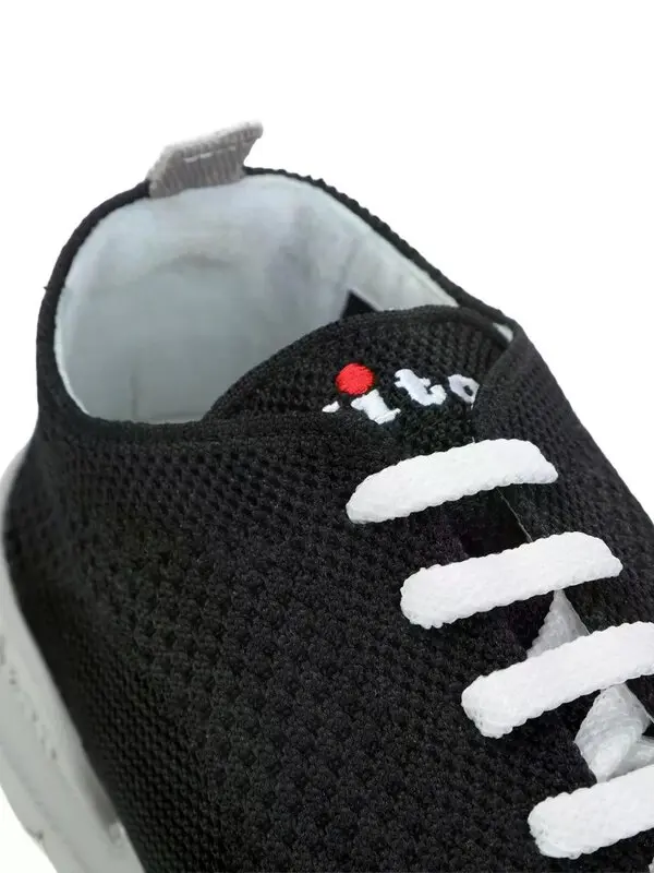 Kiton Knit Lace-up Sneakers - Black