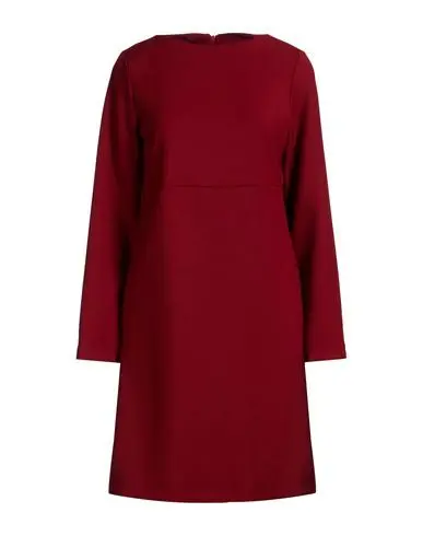 CAMICETTASNOB Crepe Long Sleeve Crewneck Mini Dress