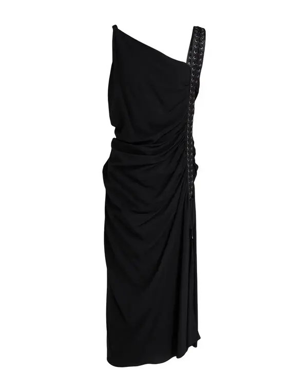 Dolce & Gabbana Draped Neckline Sleeveless Midi Dress