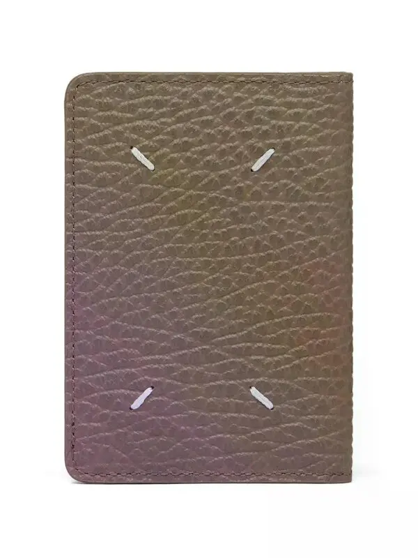 MAISON MARGIELA Four Stitches Grained Leather Card Holder - Brown