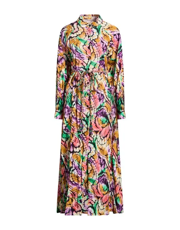 CONNOR & BLAKE Cotton Tie-dyed Maxi Shirt Dress