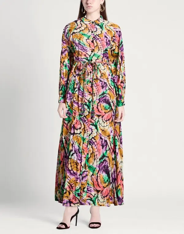 CONNOR & BLAKE Cotton Tie-dyed Maxi Shirt Dress