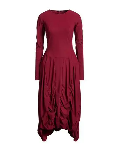 High Midi Dress In Nylon And Elastane - Brick