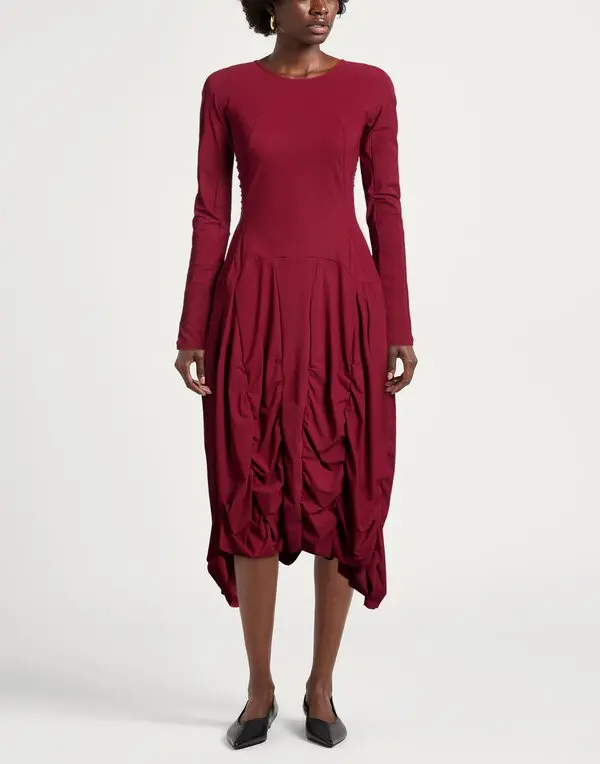 High Midi Dress In Nylon And Elastane - Red