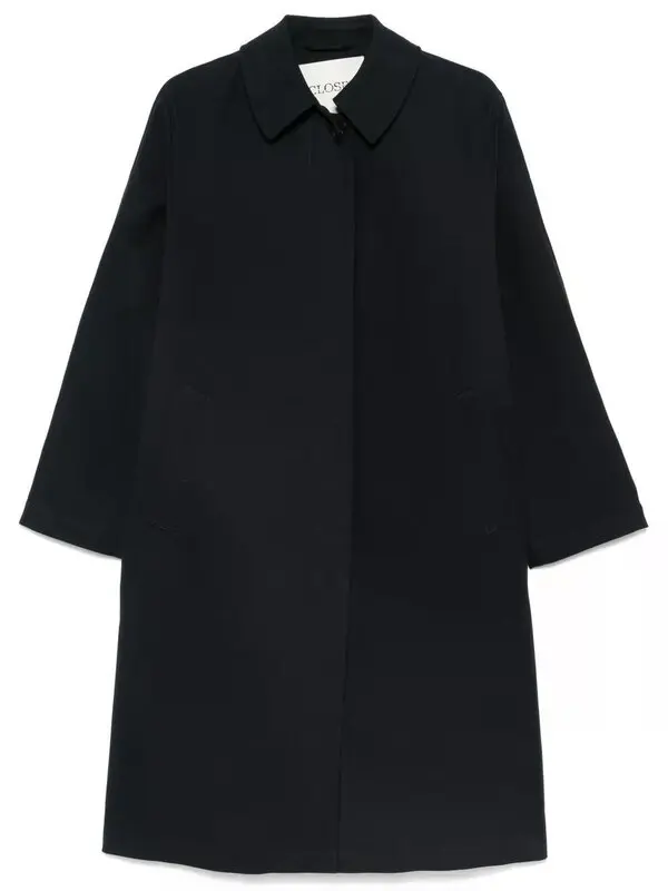 Closed Cotton Midi Coat