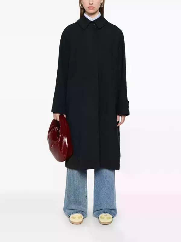Closed Cotton Midi Coat