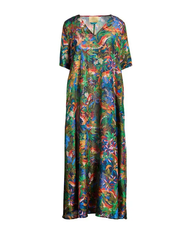 Momoni Silk Floral-print Maxi Dress