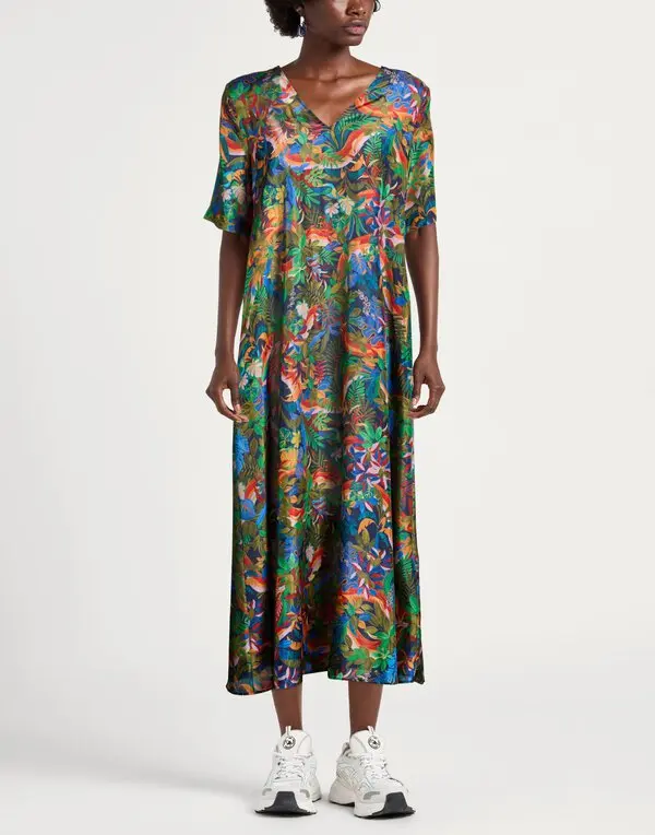 Momoni Silk Floral-print Maxi Dress