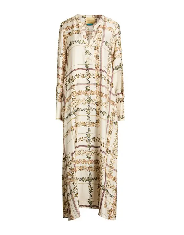 Momoni Maxi Dress In Silk With Floral Print
