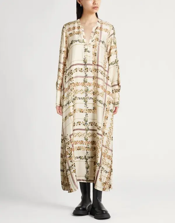 Momoni Maxi Dress In Silk With Floral Print