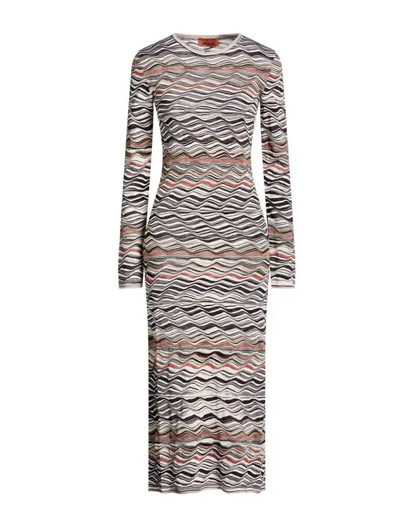 Missoni Multicolor Crochet-knit Midi Dress - Brown