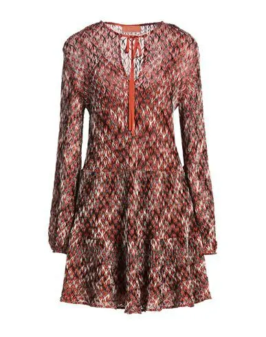 Missoni Mini Dress In Wool And Viscose Knit - Red