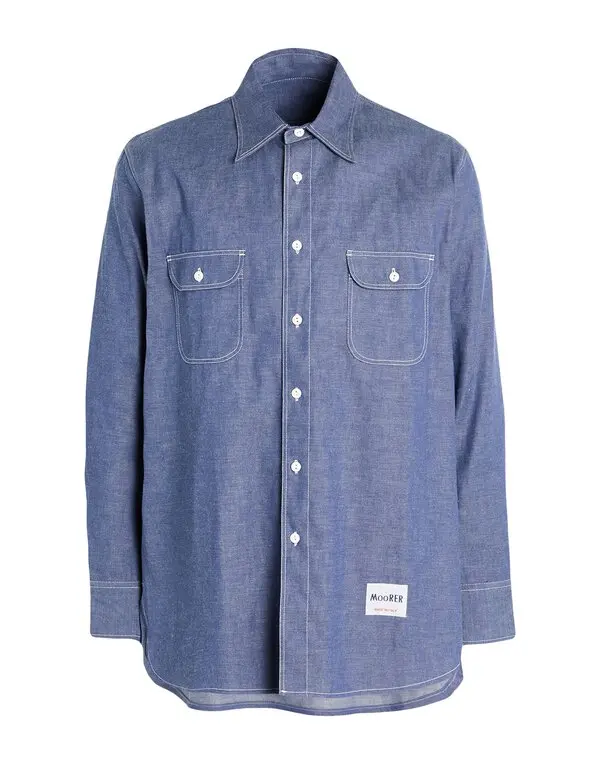 MOORER Denim Shirt Size Cotton