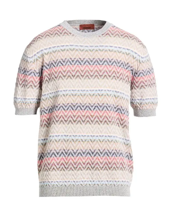 Missoni Short Sleeve Lightweight Knit Sweater - Grey