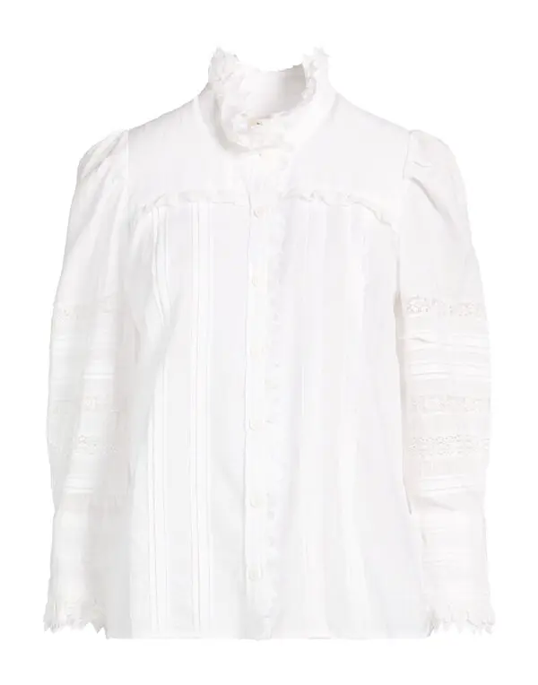 Zadig&Voltaire Solid Color Lace Trim Shirt