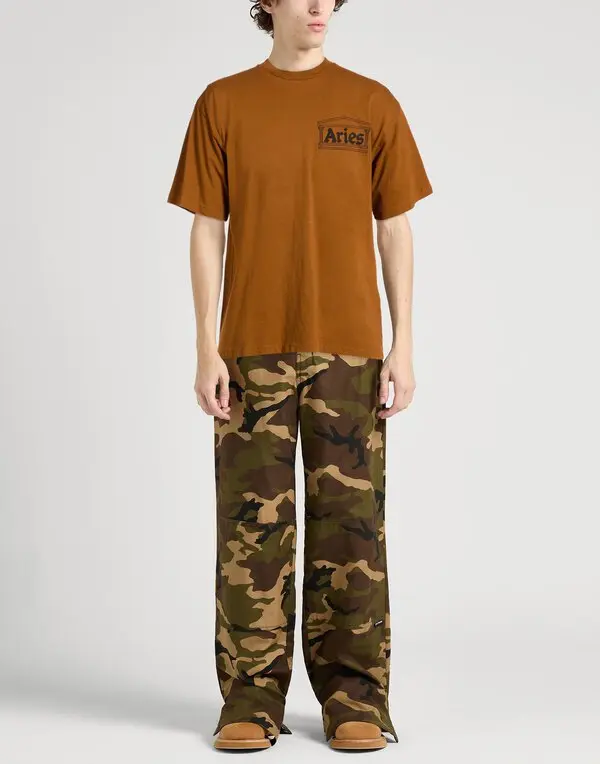 Aries T-shirt Size Cotton - Brown